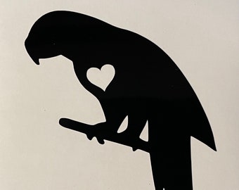 Parrot Vinyl Decal Cars Windows Walls Bumper Sticker | Etsy