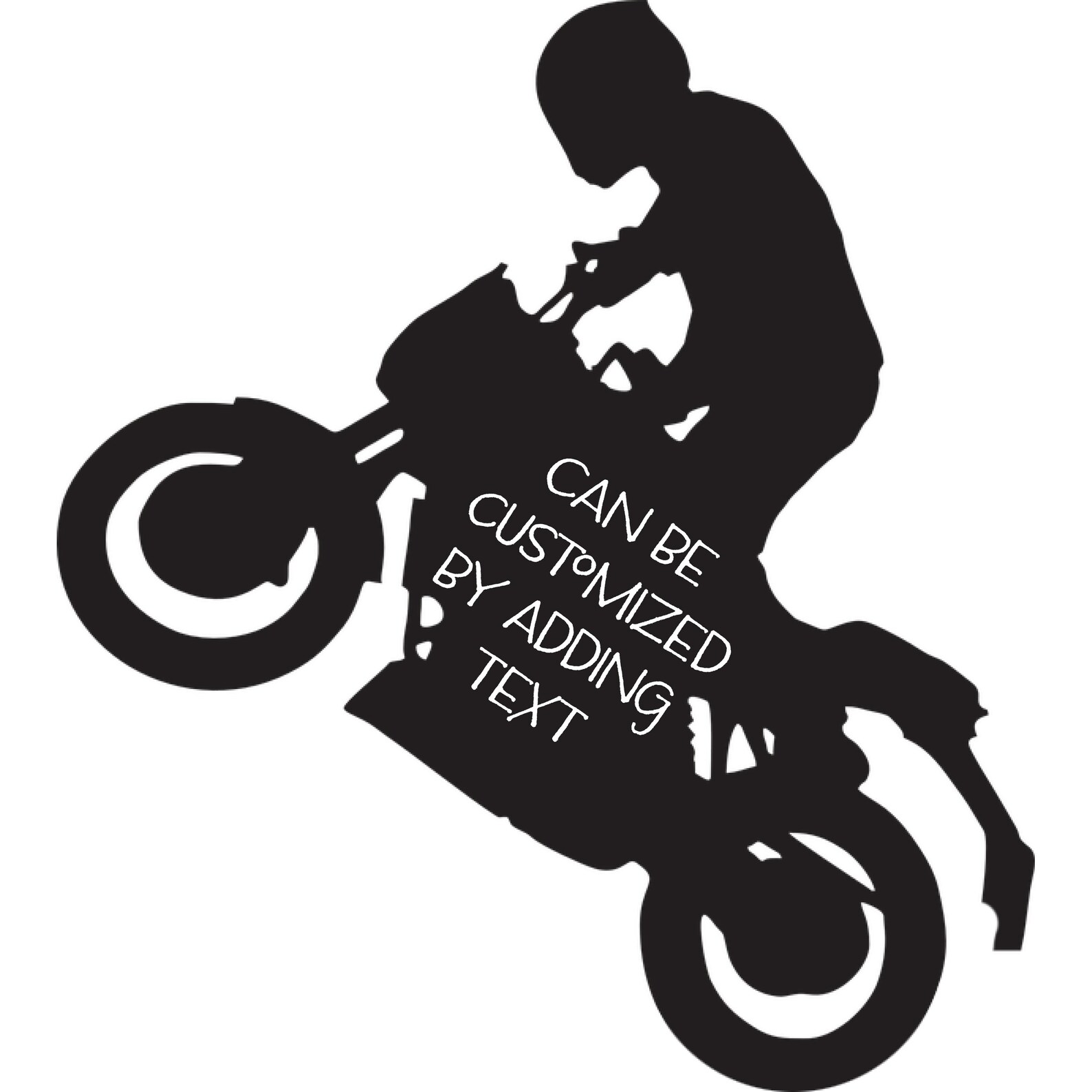 Motorcycle Wheelie Vinyl Decal Customizable Any Color - Etsy