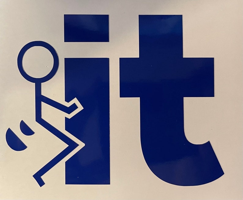 F It Stick Figure Short Hair Vinyl Decal Cars Windows - Etsy