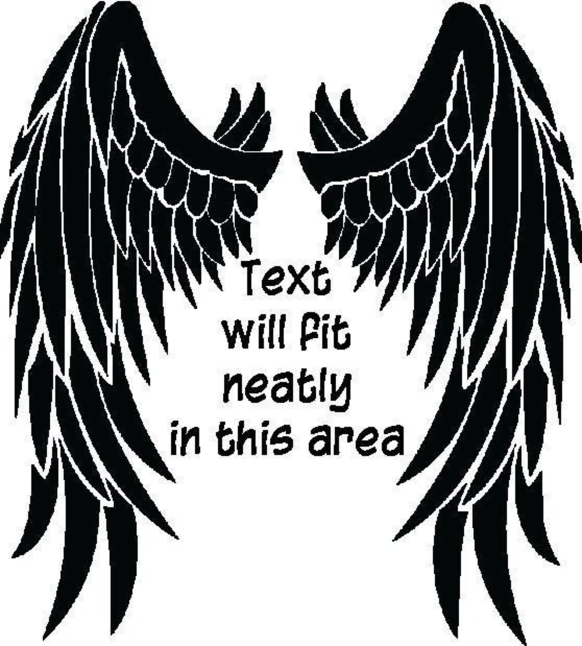 Wings With Customizable Text Vinyl Wall Decor Gift Ideas - Etsy