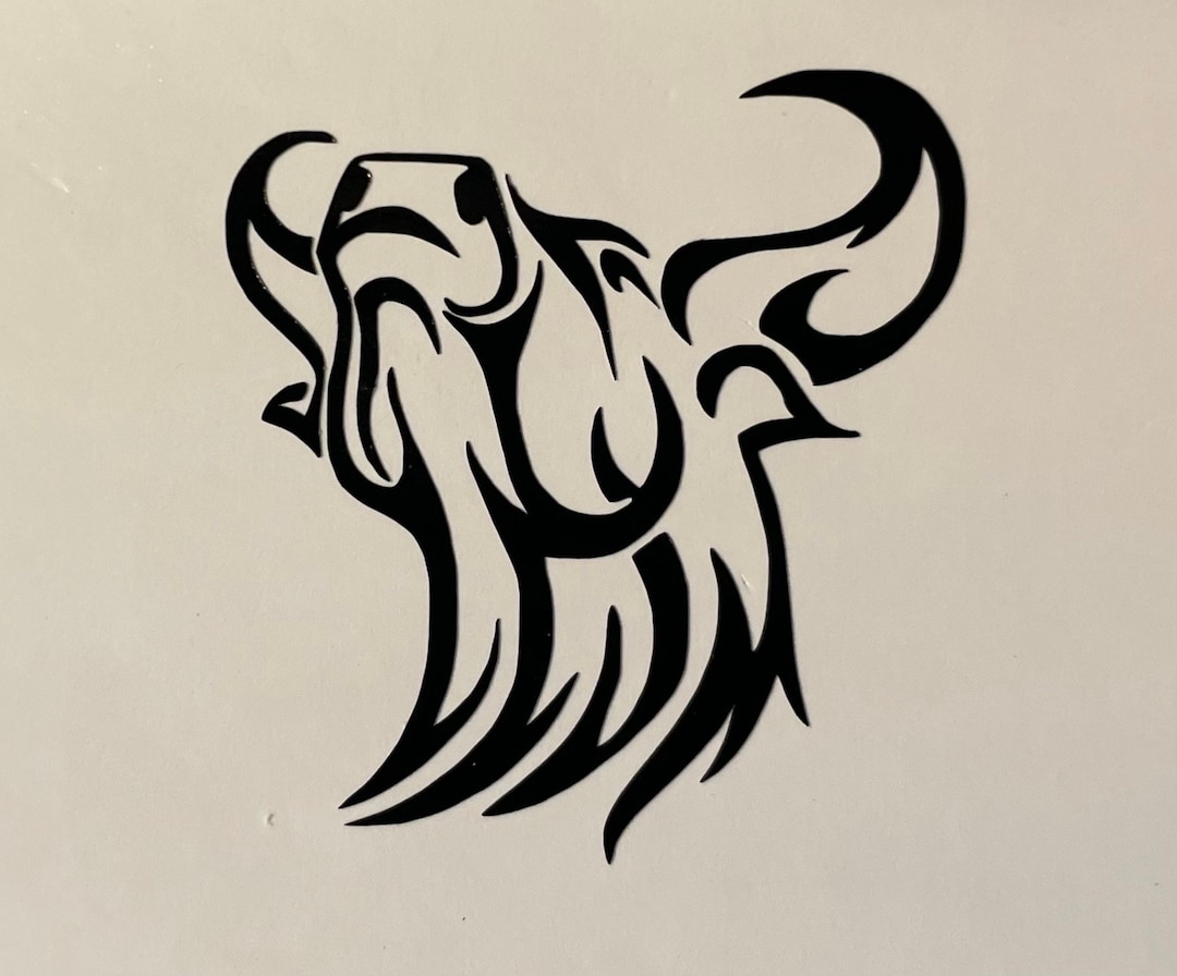 Bull Vinyl Decal Cars, Windows, Walls, Bumper Sticker, Etc. Bull, Cow ...