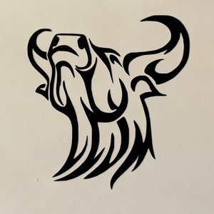 Bull Vinyl Decal Cars, Windows, Walls, Bumper Sticker, Etc. Bull, Cow ...