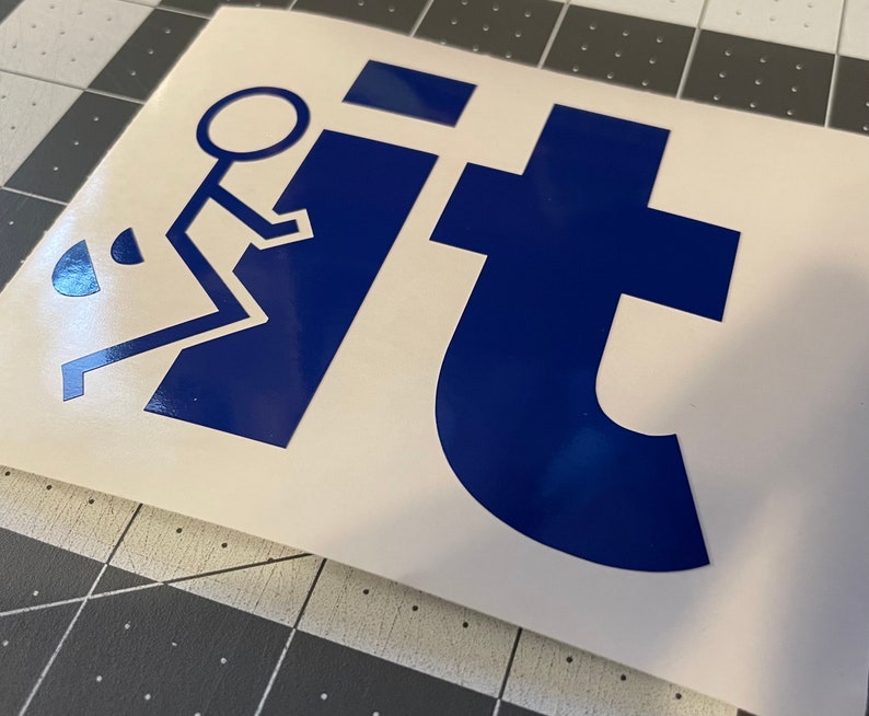 F It Stick Figure Short Hair Vinyl Decal Cars Windows - Etsy