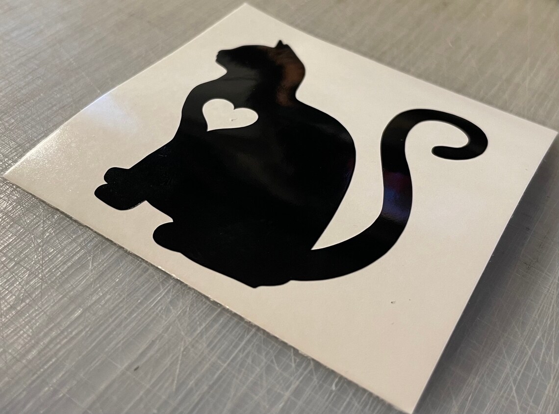 Cat Vinyl Decal Cars Windows Walls Bumper Sticker Etc. - Etsy