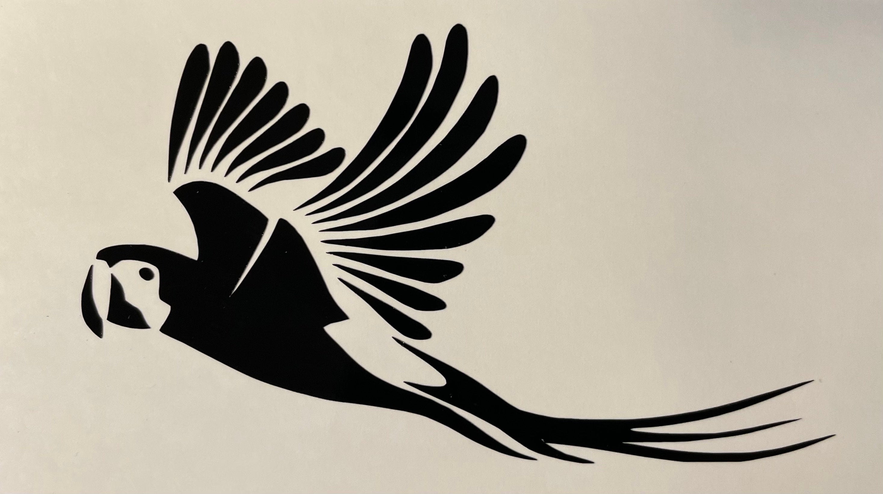 Parrot Vinyl Decal Cars Windows Walls Bumper Sticker | Etsy