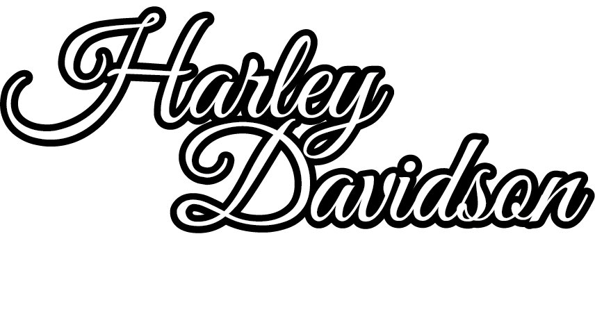 Harley Script 2 Logo Decal For Helmets Cars windows Decal | Etsy