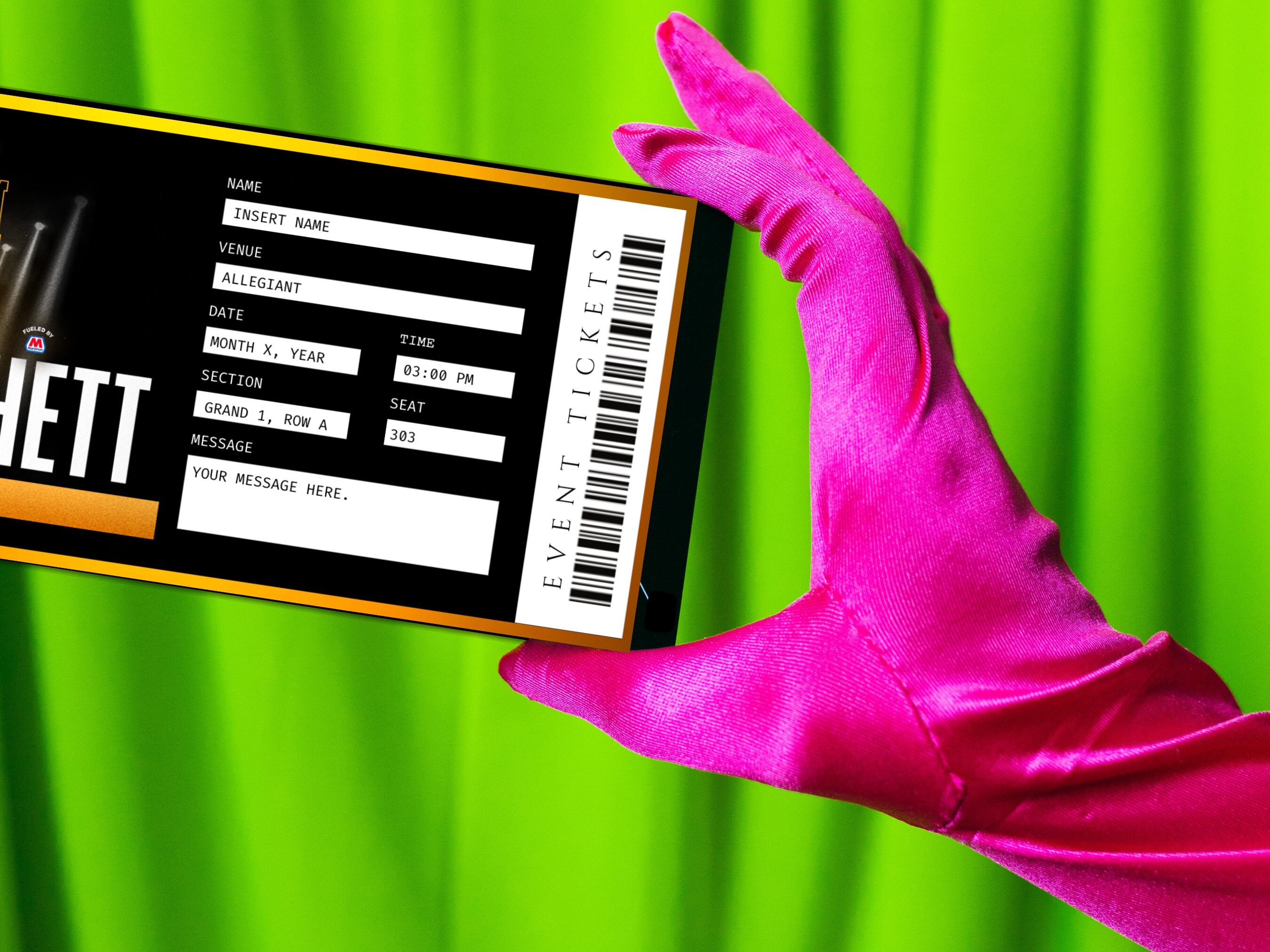 Thomas Rhett Tour Ticket Template | Surprise Event | Editable Concert ...