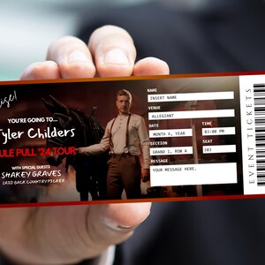 Tyler Childers Concert Tickets Mule Pull Tour 2024 Editable Surprise ...