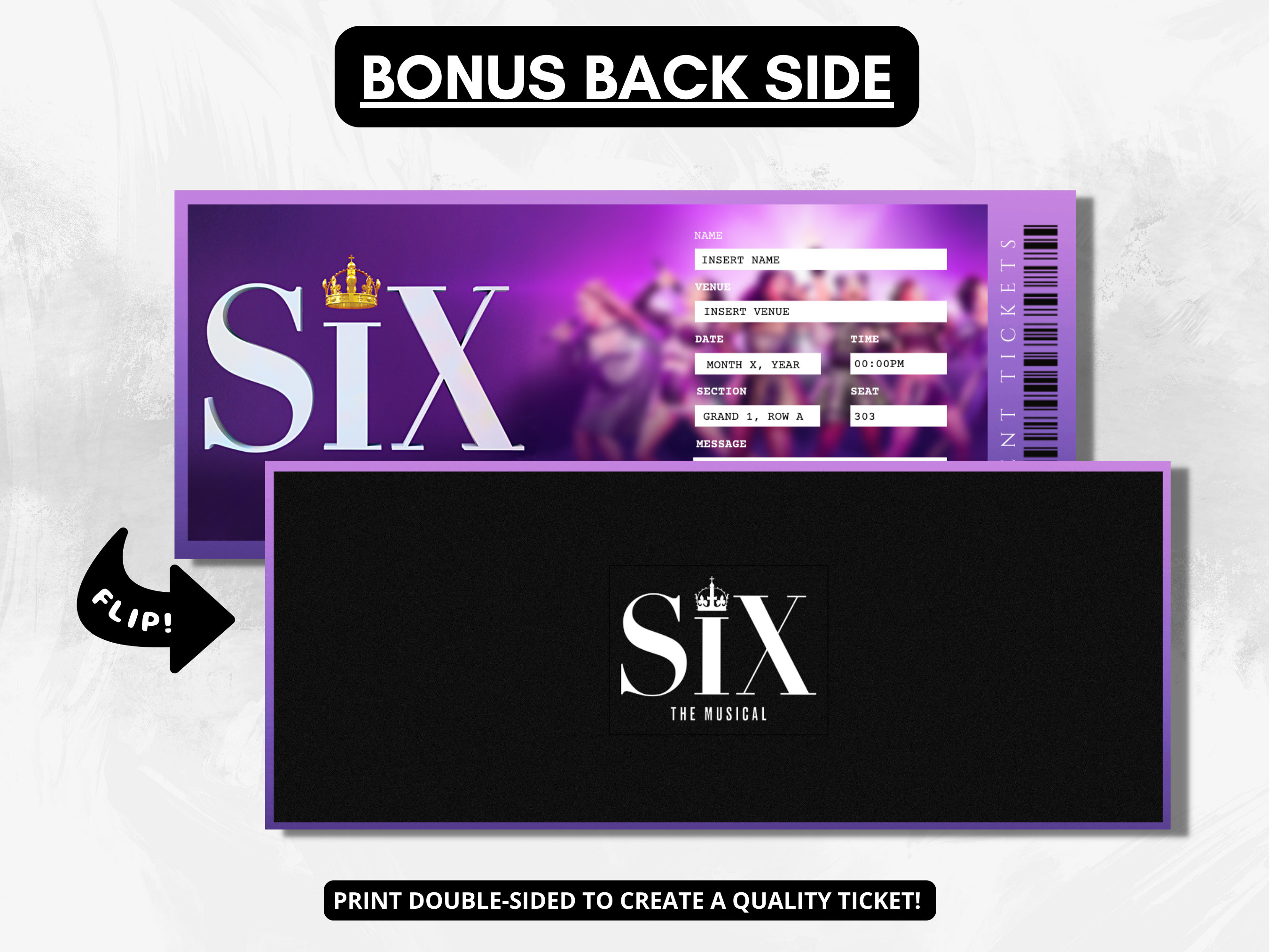 Six Tickets Surprise Event Tickets Broadway Show Gift Christmas ...