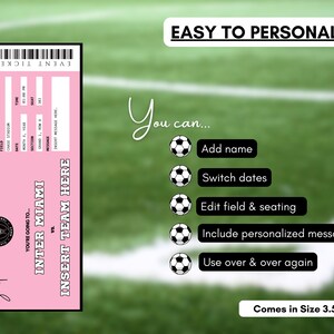 Surprise Inter Miami Ticket Template | Sorpresa | English Spanish ...