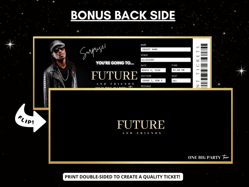 Future and Friends Tour Ticket Template | One Big Party Tour Concert ...