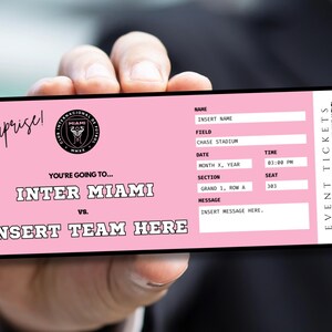 Surprise Inter Miami Ticket Template | Sorpresa | English Spanish ...