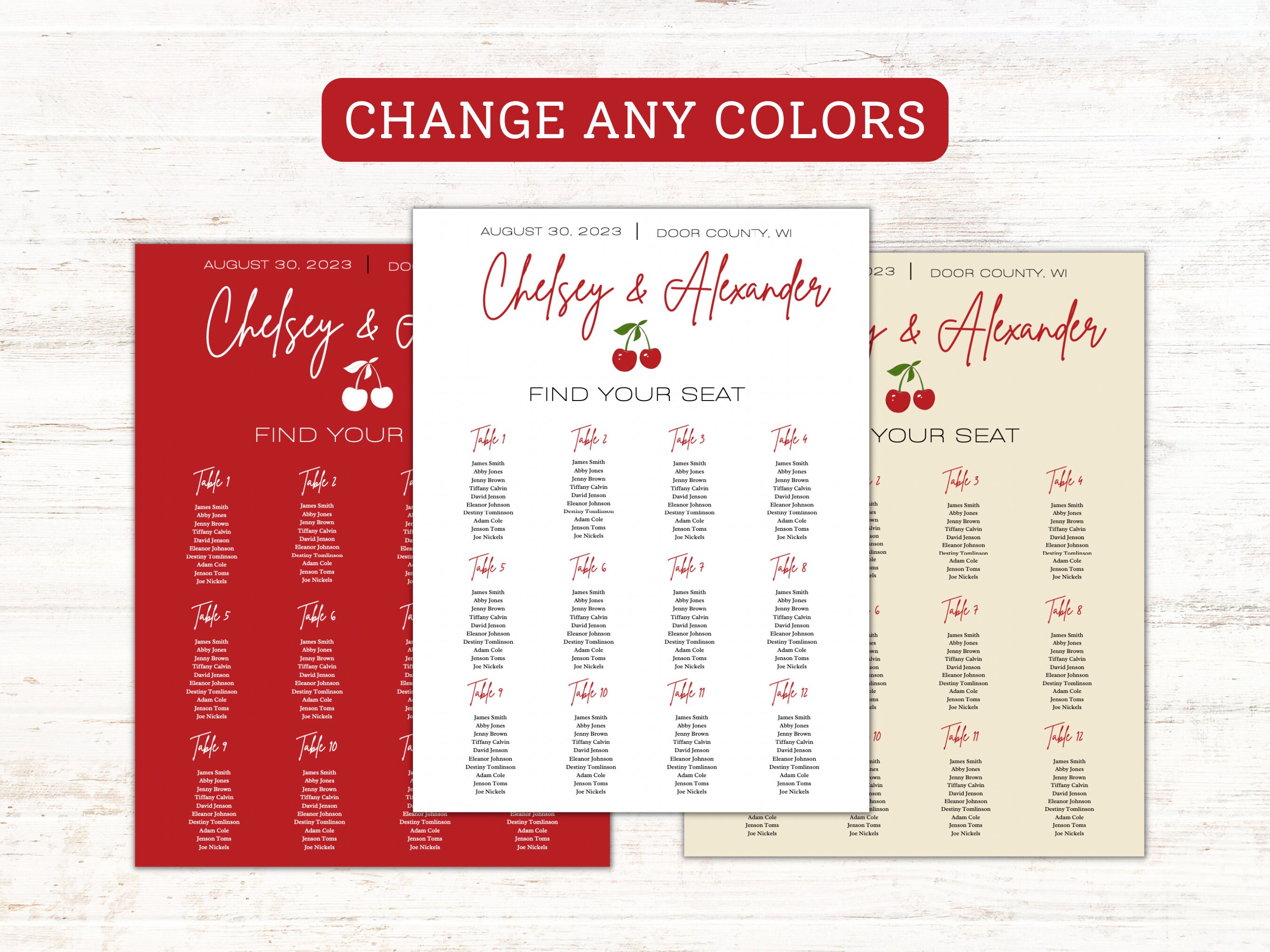 Door Counting Wedding Seating Chart Destination Wedding Sign - Etsy