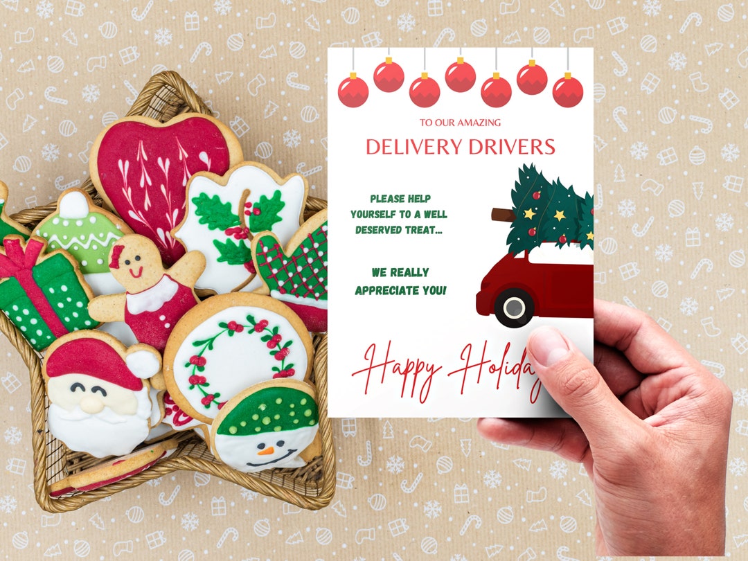 Christmas Delivery Drivers Sign | Christmas Postman Treat | Christmas ...