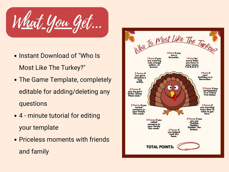 EDITABLE Thanksgiving Games | Holiday Games | Party Games | Who is Most ...