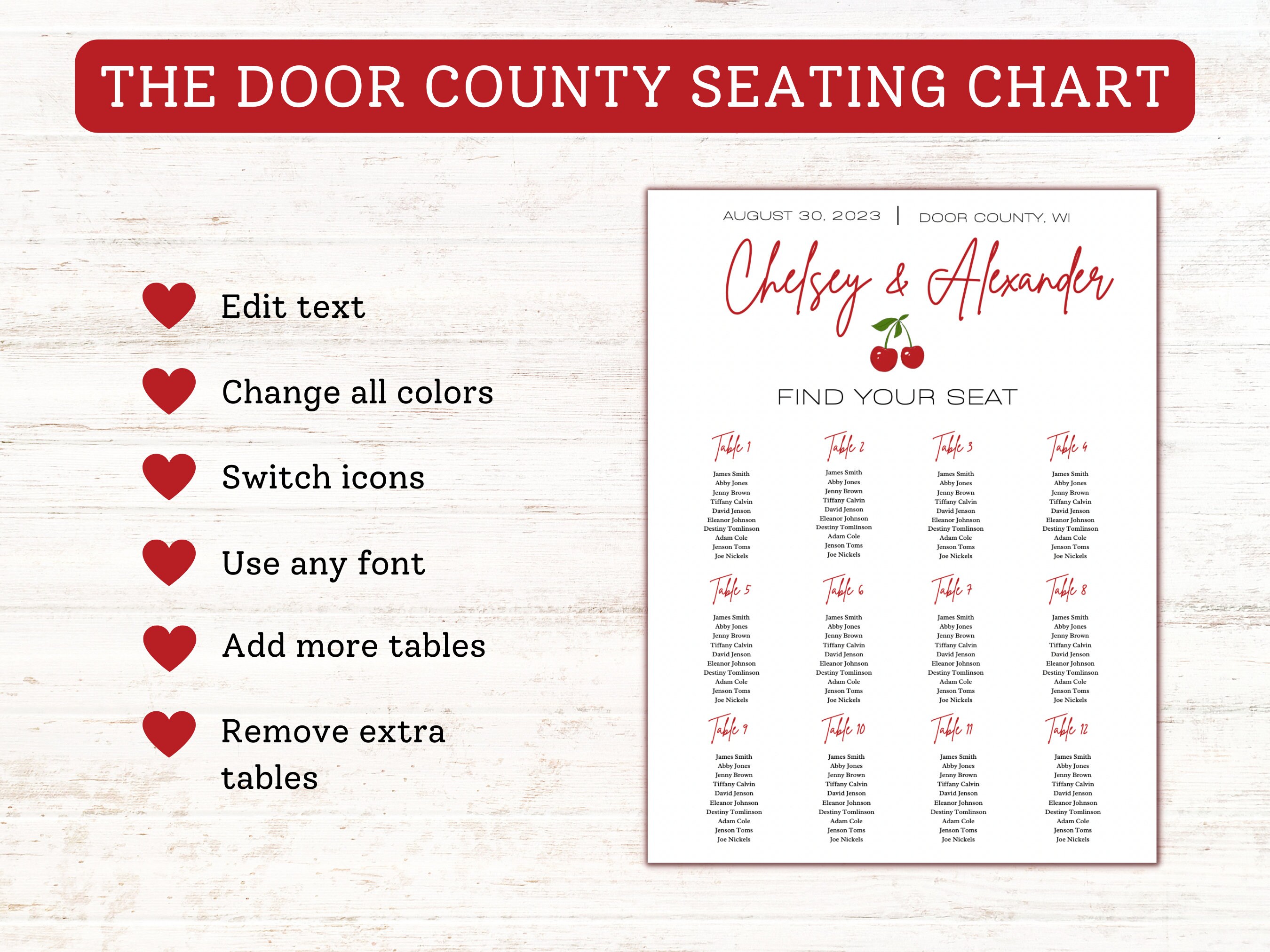 Door Counting Wedding Seating Chart Destination Wedding Sign - Etsy