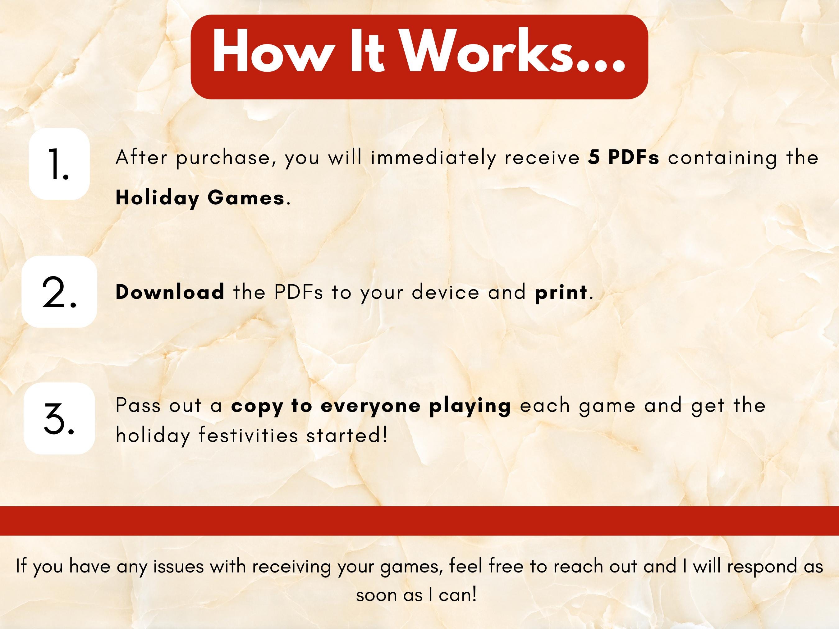 Holiday Games Bundle | Word Search | What's on Your Phone | Holiday ...