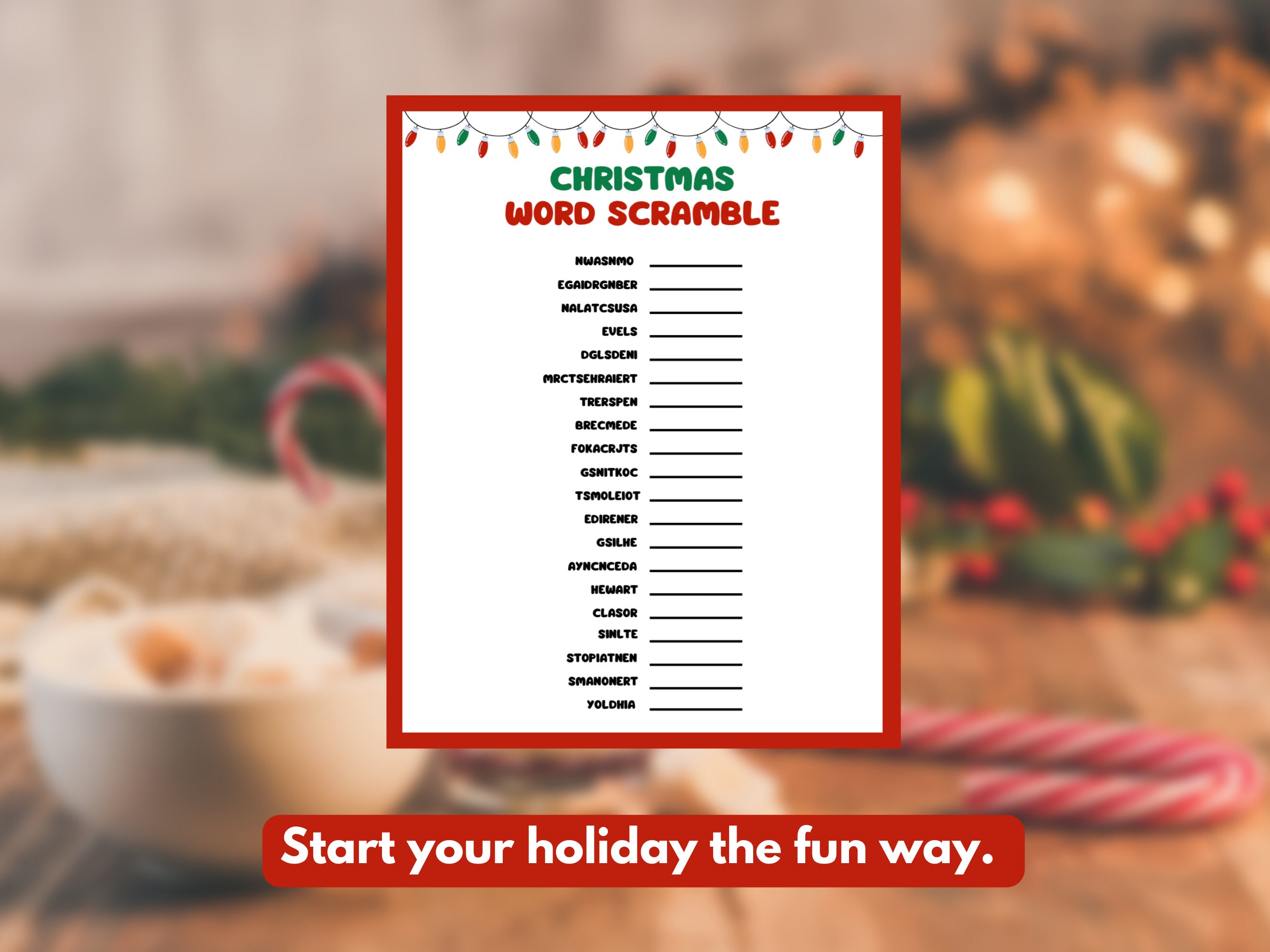 Christmas Word Scramble | Christmas Kids Game | Christmas Games ...