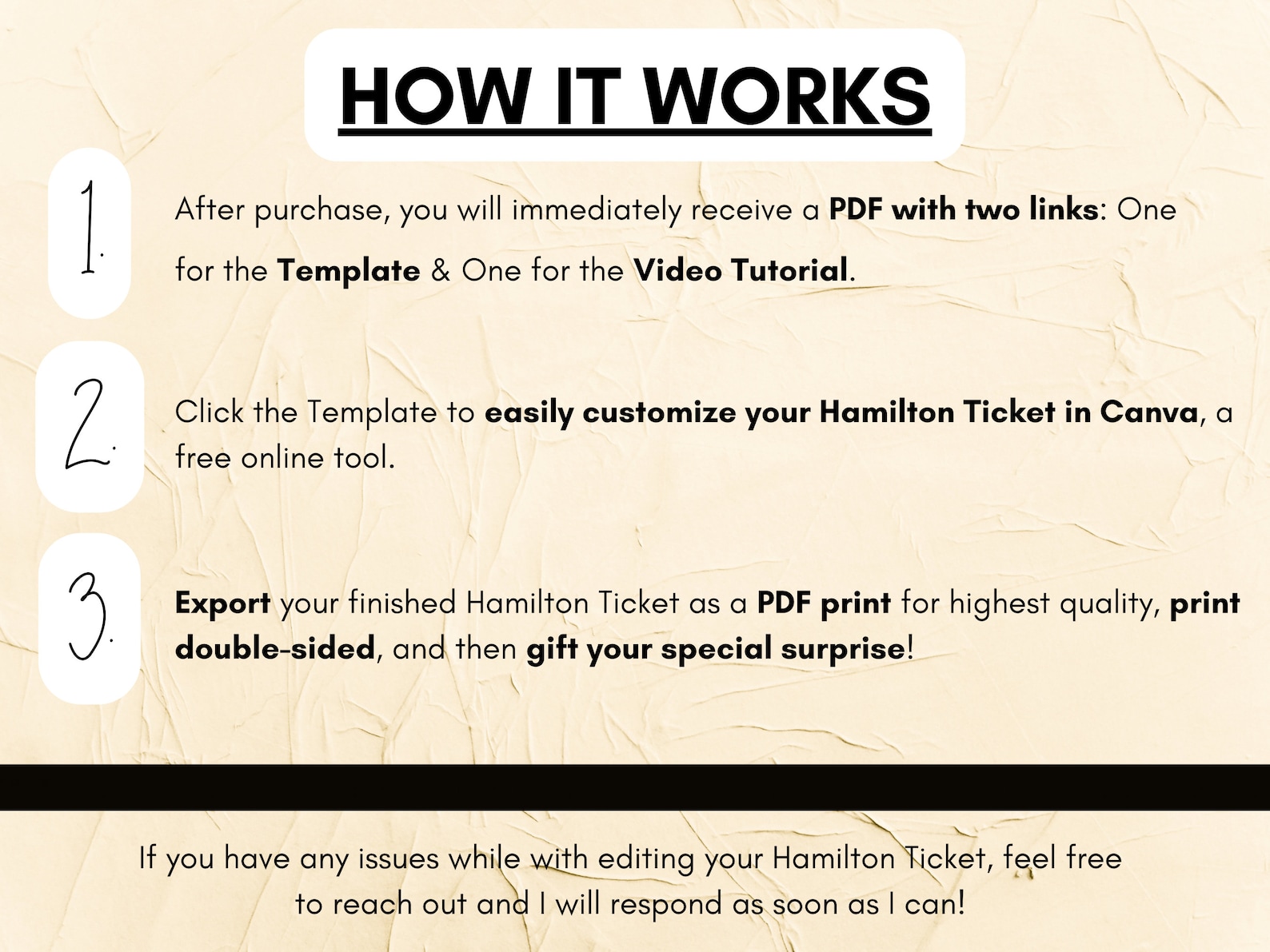 Printable Hamilton Tickets Template | Surprise Hamilton Tickets | Fake ...