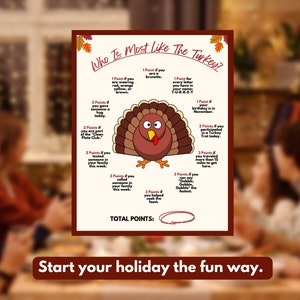 EDITABLE Thanksgiving Games | Holiday Games | Party Games | Who is Most ...