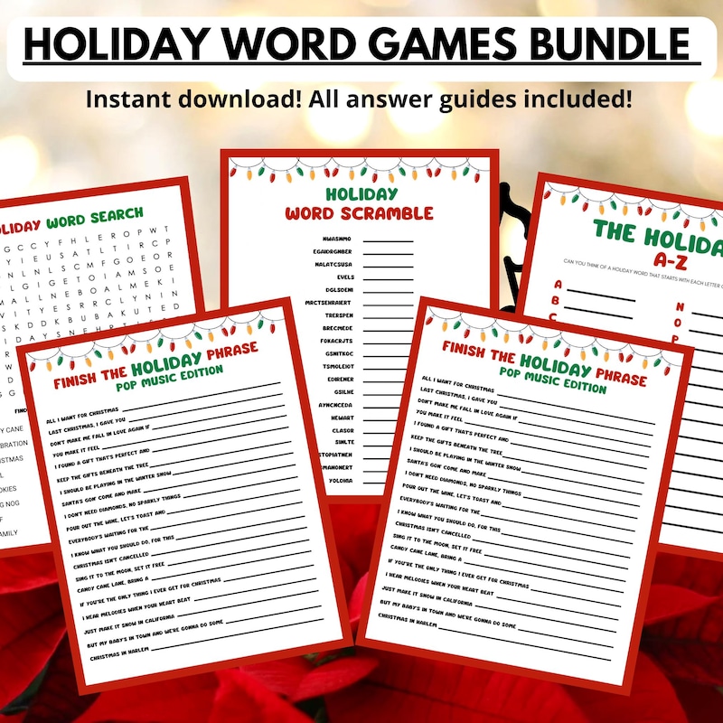 Word Searches Holidays - Etsy