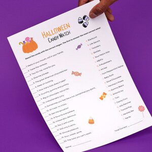 Halloween Candy Match Game, Halloween Trivia, Halloween Party Games ...