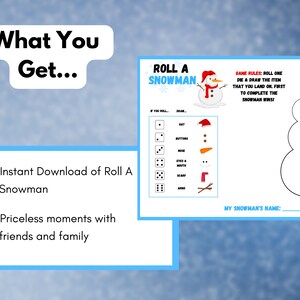 Holiday Roll A Snowman Dice Game | Class Game | Christmas Game | Kid ...