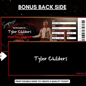 Tyler Childers Concert Tickets Mule Pull Tour 2024 Editable Surprise ...