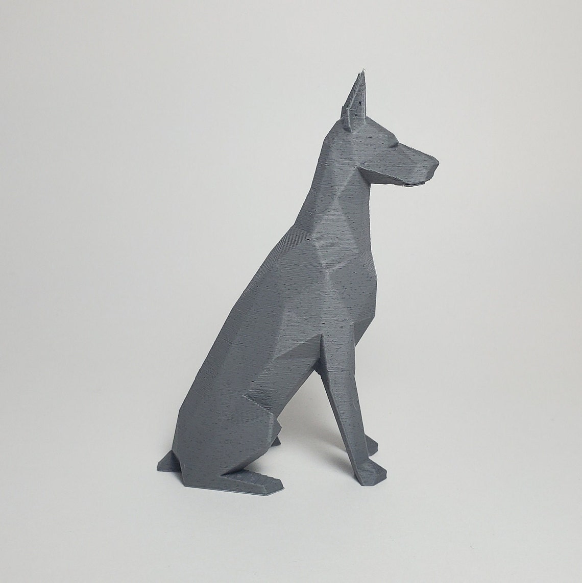 Geometric Doberman Figurine | Etsy