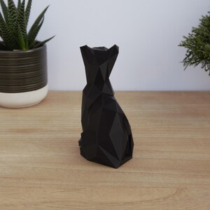 Geometric Cat Figurine | Minimalist 3D Printed Statue - Etsy