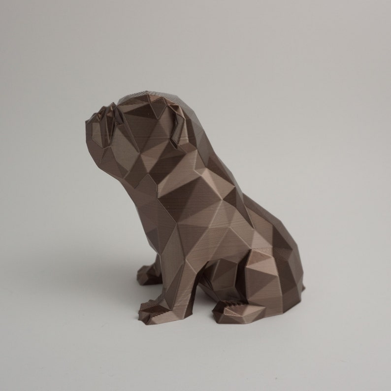 Geometric English Bulldog Figurine - Etsy
