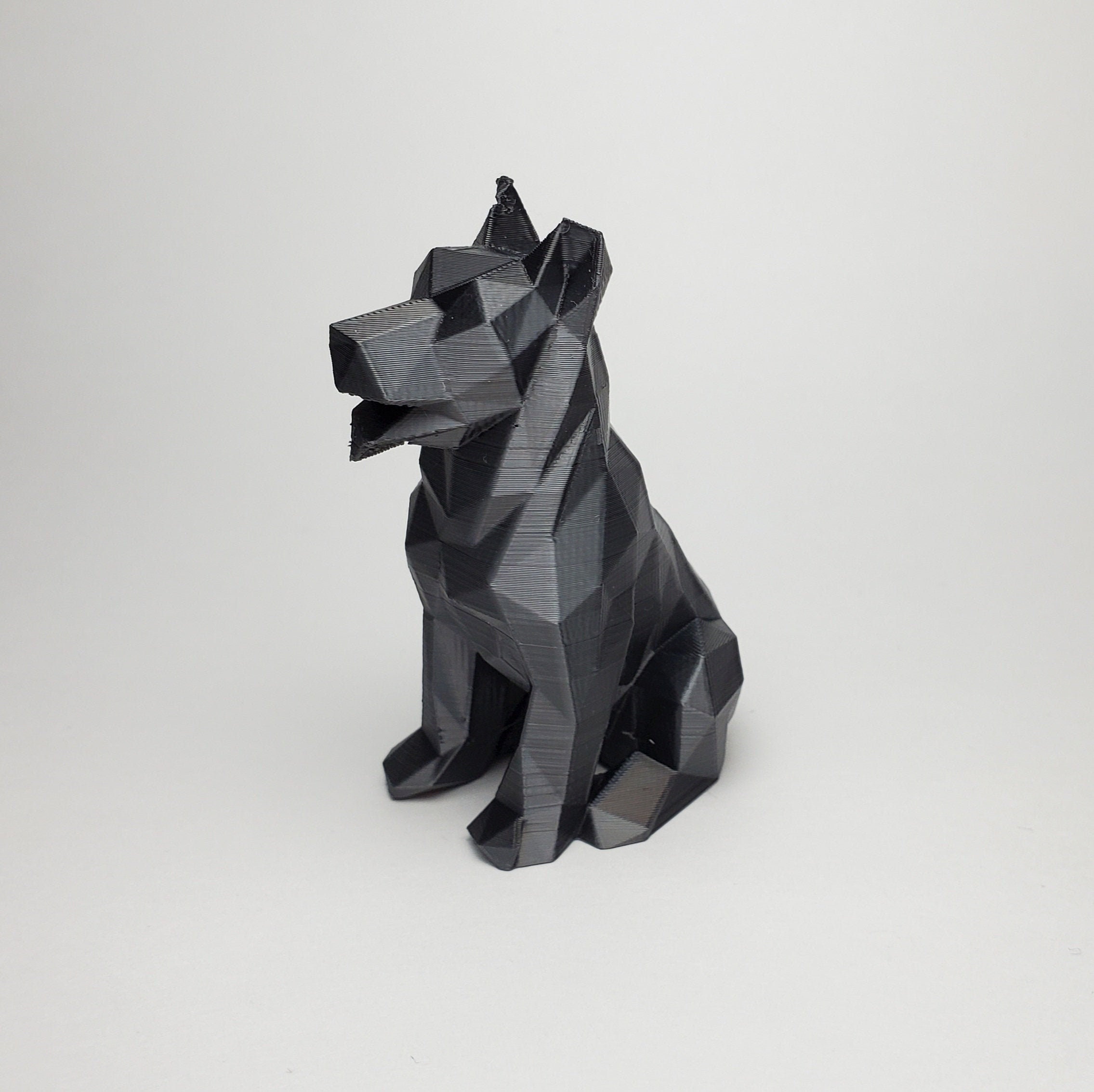 Geometric German Shepherd Figurine | Etsy