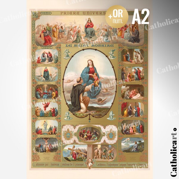 Mysteries of the Rosary Poster - Etsy