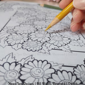 Mums Coloring Page | Digital Download |JPG | PDF| - Etsy