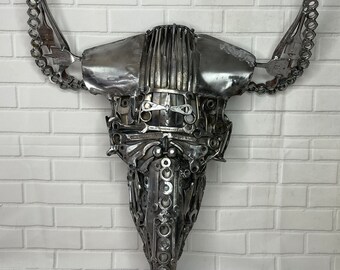 Metal Bison Sculpture - Etsy
