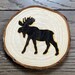 Yellowstone Bison Buffalo Elk Moose Bear Wood Burned Coasters Set of 4 ...