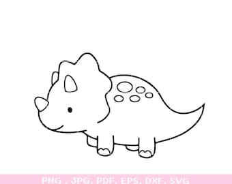 Simple Dinosaur Outline