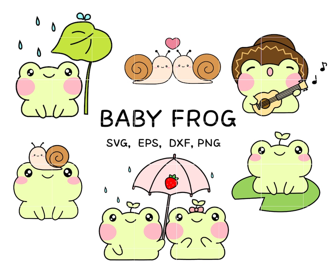 Cute Frog, Frog Svg 6 Cricut Silhouette - Etsy