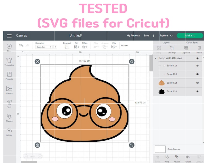 Poop Emoji Black Svg Poop Svg Poop Emoji With Glasses Svg - Etsy