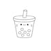 Bubble Tea Outline SVG, Boba Tea Outline, Kawaii Food, Korean Boba Tea ...