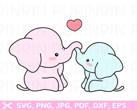 Moeder En Baby Olifant Hart Clipart GNvdD: Moedige Babyolifant