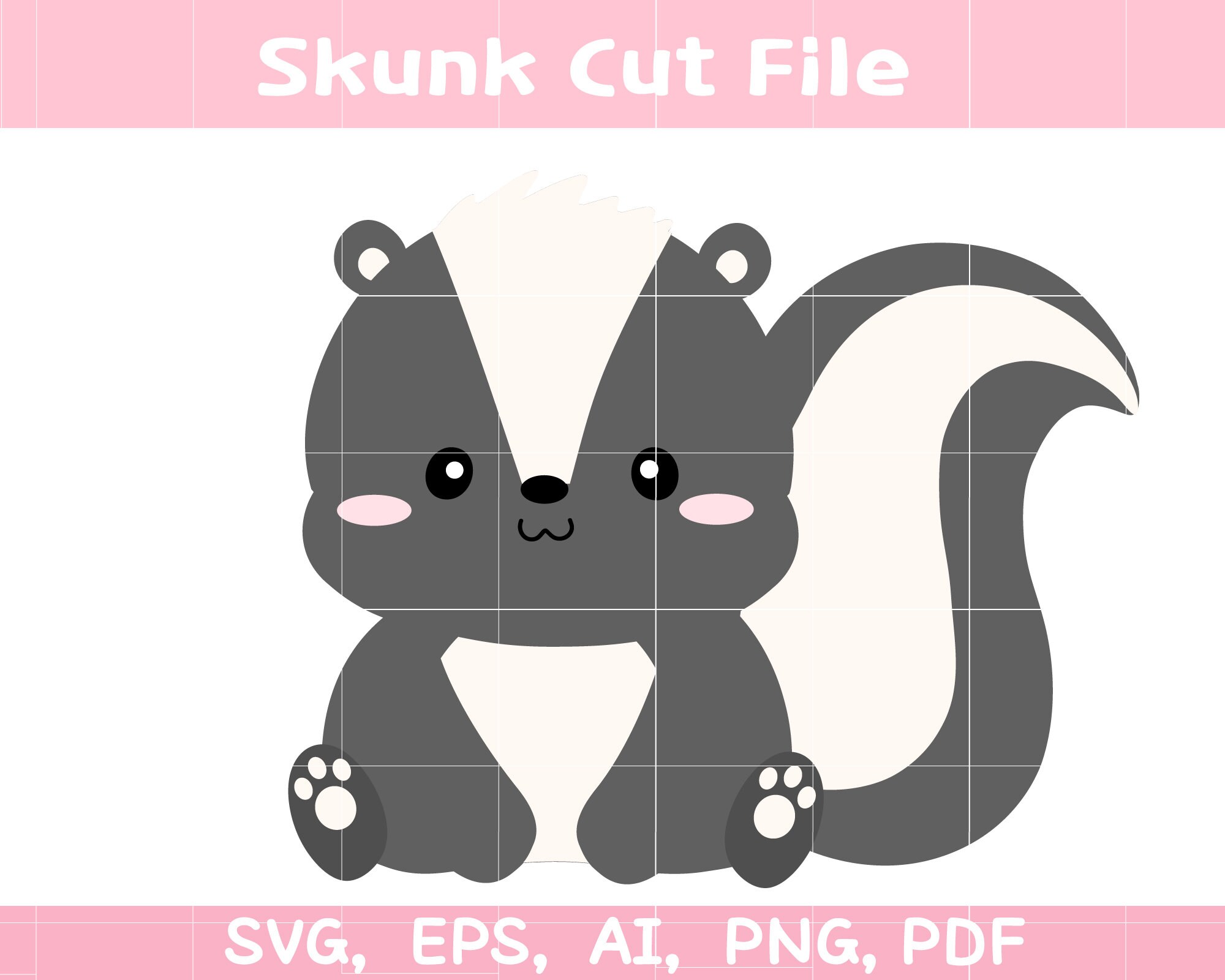 Skunk Svgwoodland Animal Svg - Etsy
