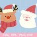 Rudolph SVG. PNG. Santa Claus. Cricut Cut Files Christmas Svg - Etsy