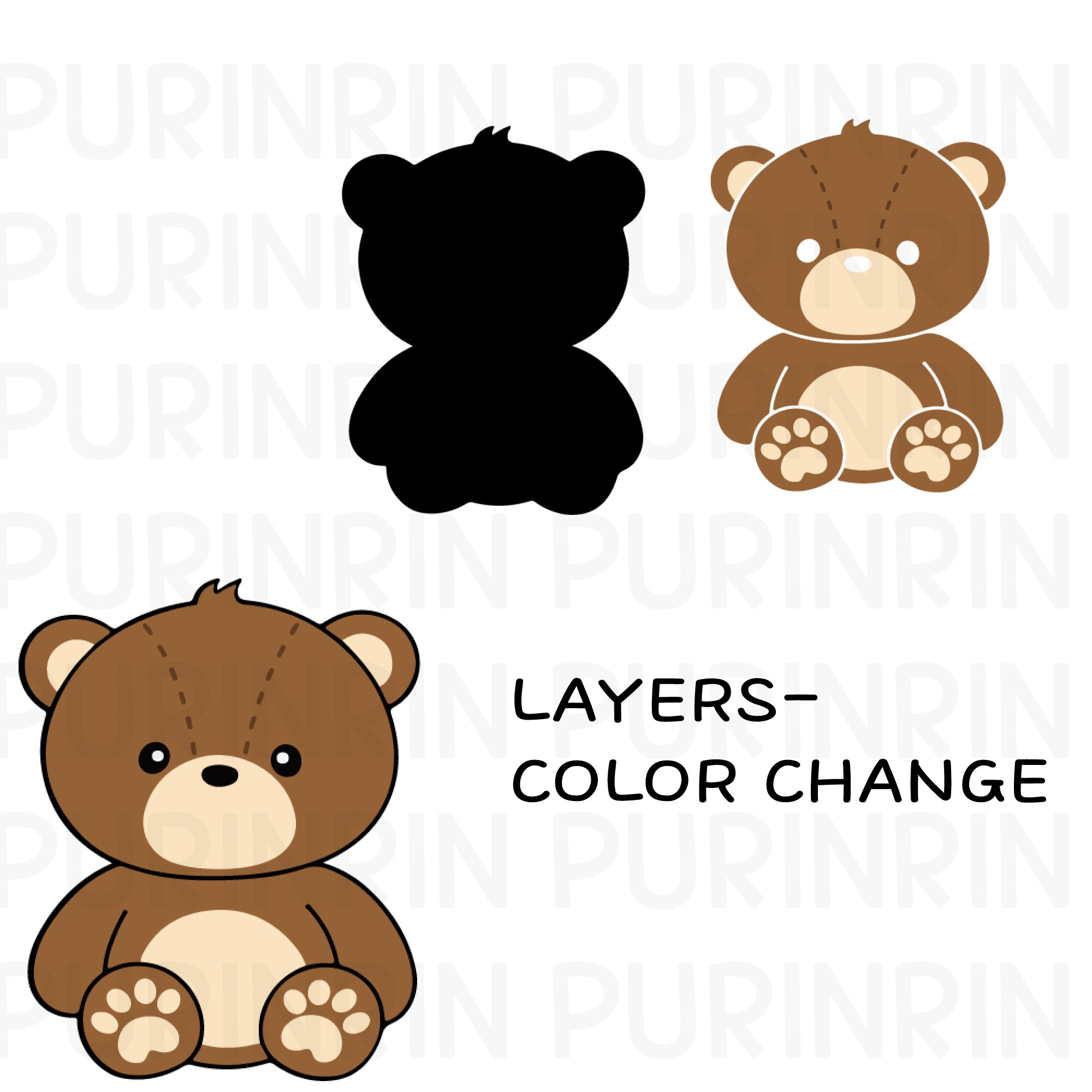 Oso de peluche svg oso bebé svg oso svg diseño traje de | Etsy España