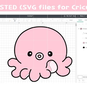 Octopus Svg Layered Cut File, Octopus Coloring Outline - Etsy