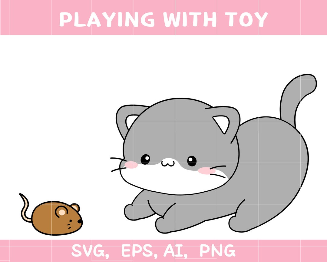 Grey Cat Svg, Kitten Svg - Etsy
