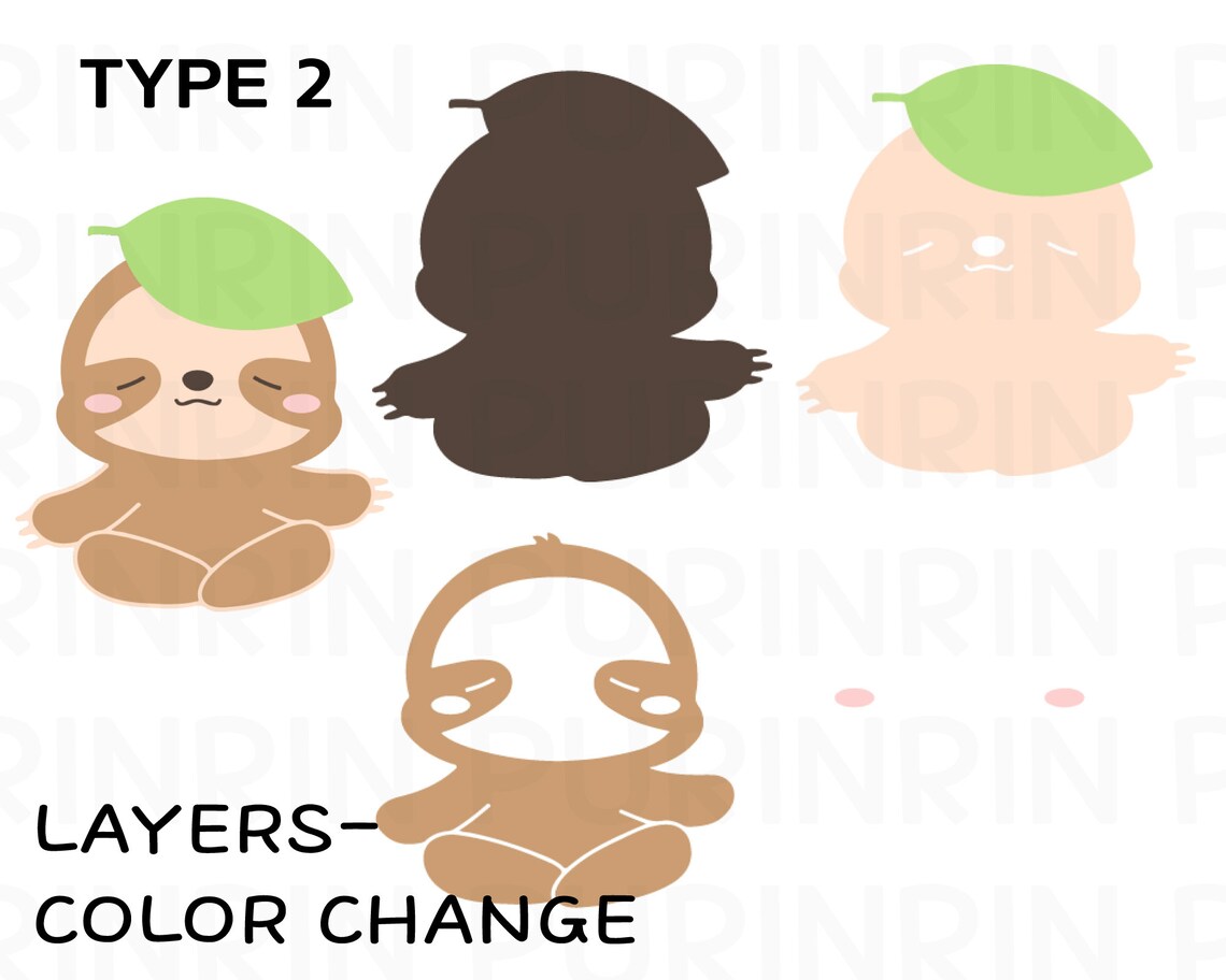 Sloth svg Meditation sloth Sleepy sloth Namaste sloth | Etsy