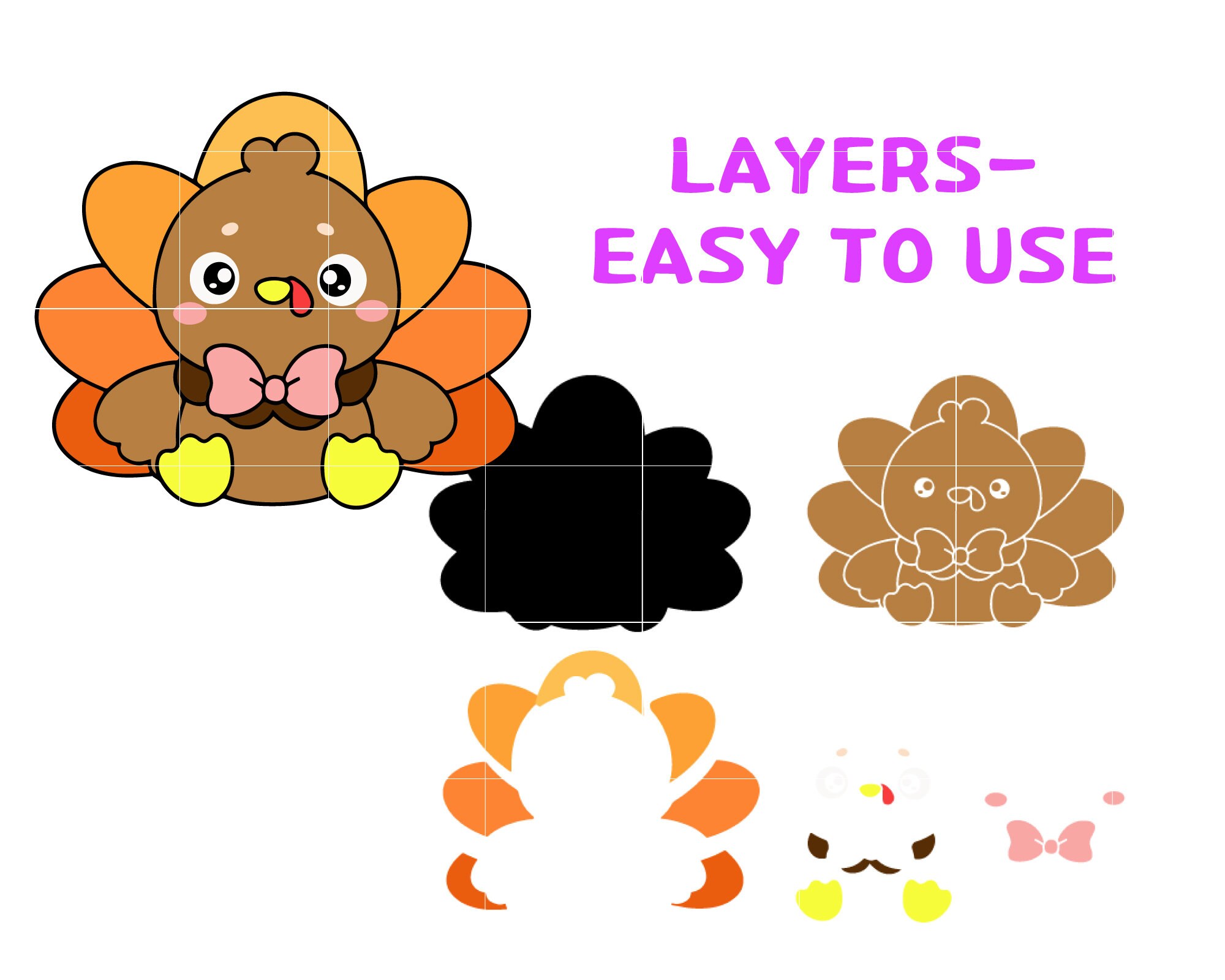 Turkey Svg turkey Face Svgfall Leaves Svglittle Turkey - Etsy