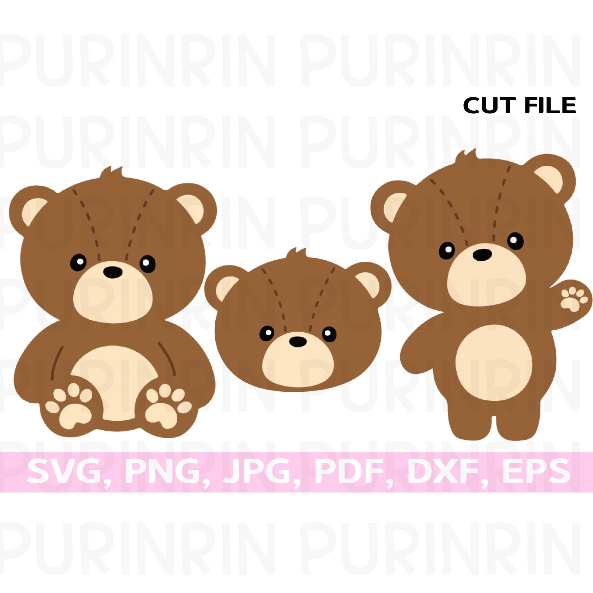Oso de peluche svg oso de pie svg cara de oso svg oso - Etsy México
