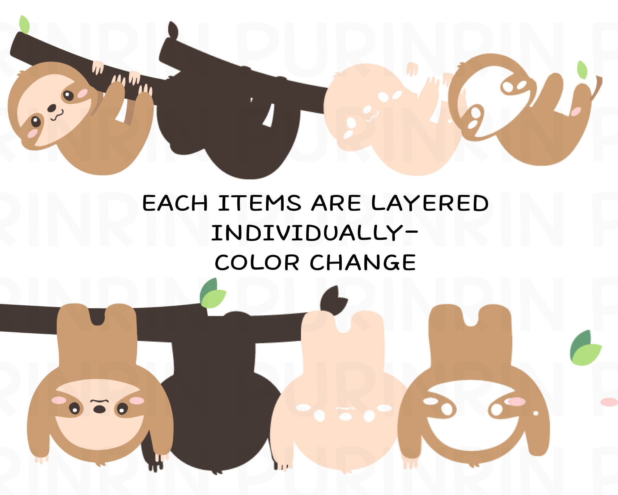 SLOTH SVG 12CUT FILE sloth Pngsloth Bundle Vinyl Sticker - Etsy